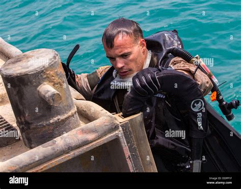 A Us Marine Assigned To Force Reconnaissance Platoon Maritime Raid