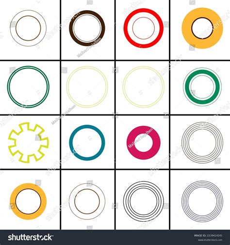 Border Circel Icon Set Vector Illustration Stock Vector Royalty Free