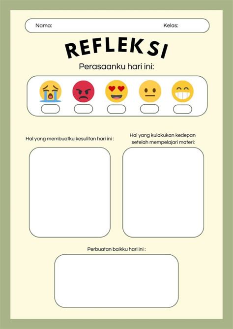 Gratis Desain Contoh Refleksi Canva