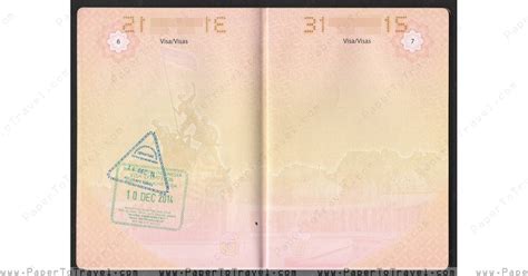 Page 6 And Page 7 Malaysia International Passport — Model I
