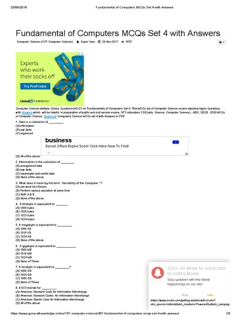 Fundamental Of Computers Mcqs Download Free Pdf Multiple Choice C