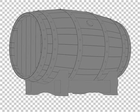 透明な背景の 3 D レンダリング図に分離されたバレル プレミアムpsdファイル