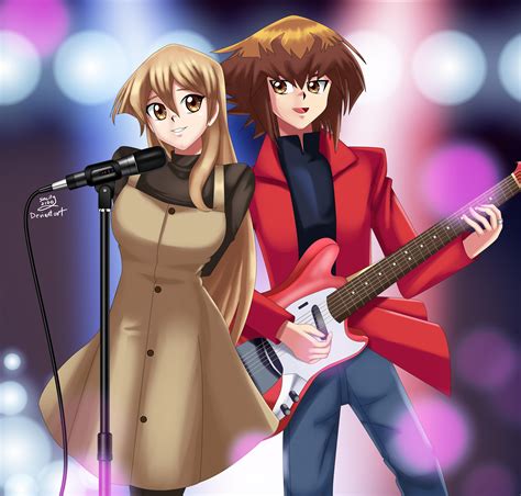 I Drew Jaden And Alexis In A Concert Ryugioh