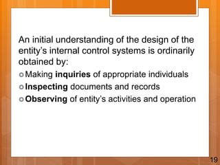 Audit Report Consideration Of Internal Control Ppt