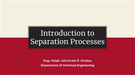 Separation Processes Intro To Chemical Engineering