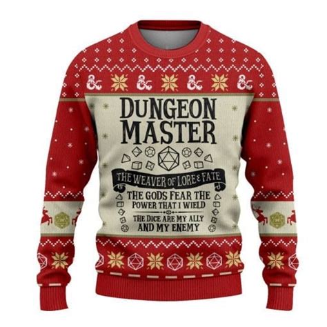 Dnd Classes Ugly Christmas 3d Sweater Sold By Zesty Randee Sku