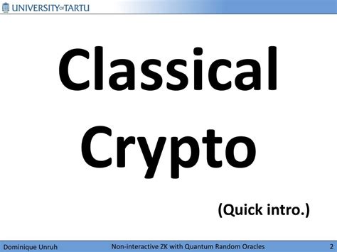 Ppt Non Interactive Zero Knowledge With Quantum Random Oracles