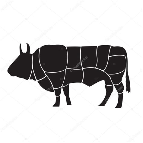 Scheme Cow Carcass Cutting Stock Vector Image By ©moscowcasual 23734057