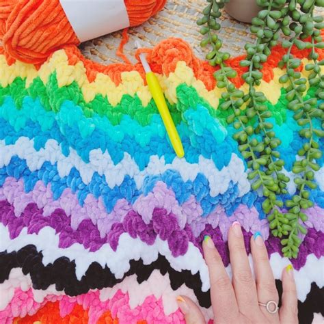 The Rainbow Cuddle Blanket Patterns Hobbii