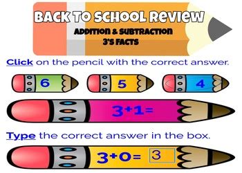 Back To Babe Review Addition Subtraction S Facts By KK TPT