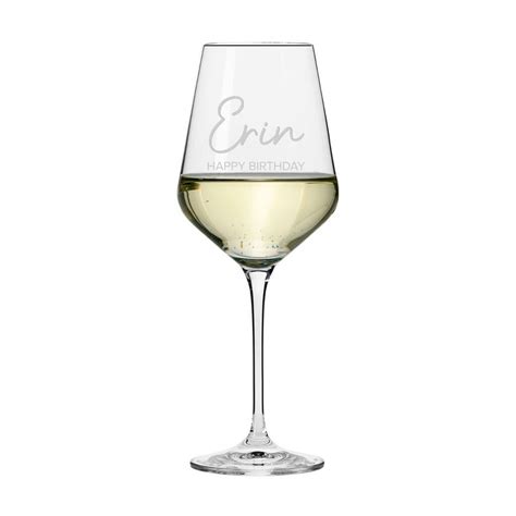 Personalised Happy Birthday Wine Glass By Jungley