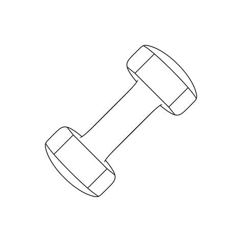Dumbbell Outline Icon Illustration On White Background Vector Art At Vecteezy