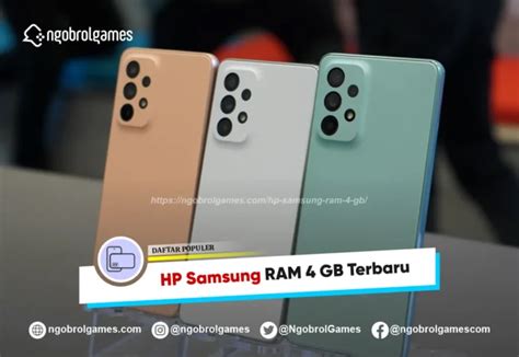 Daftar Lengkap HP Samsung RAM GB Terbaru