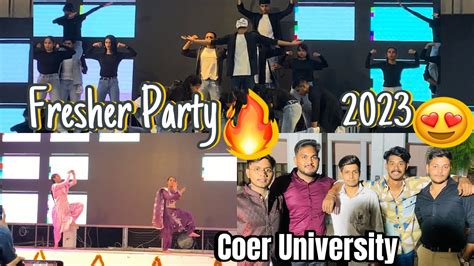 Fresher Party Vlog🔥coer University Roorkee😍 Youtube