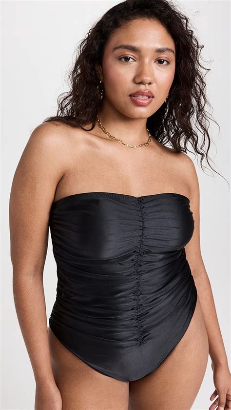 Good American Strapless Ruched One Piece Shopbop