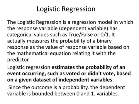 logistical regression pptx