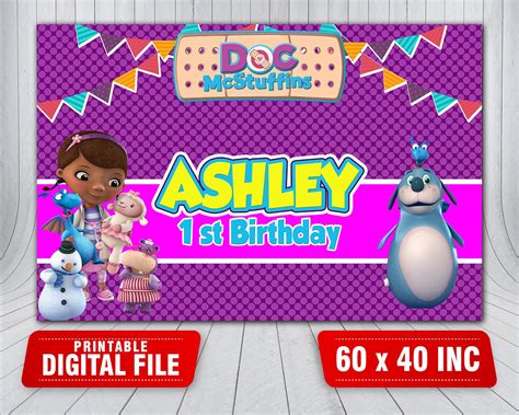 Doc Mcstuffins Backdrop Mcstuffins Birthday Backdrop Mcstuffins