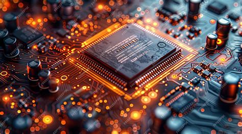 premium photo 3d image of a computer chip in computer in the style of vray tracing tabletop