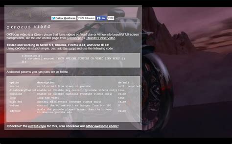 full screen html5 video background