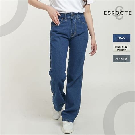 Jual Esrocte Celana Rubber Loose Baggy High Waist Jeans Wanita P Shopee Indonesia