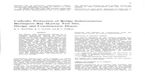 Pdf Cathodic Protection Of Bridge Substructures Burlington Dokumen Tips