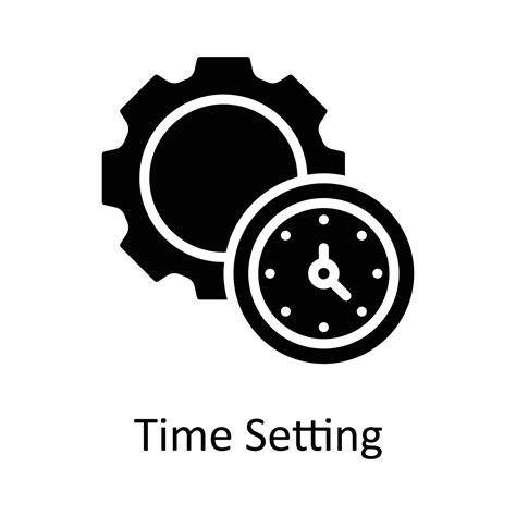 Time Setting Vector Solid Icon Design Illustration Work In Progress