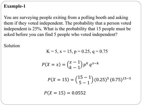 Negative Binomial Distribution PPTX