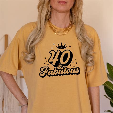 40 And Fabulous Svg 40th Birthday Svg Forty Birthday Shirt Svg 40th