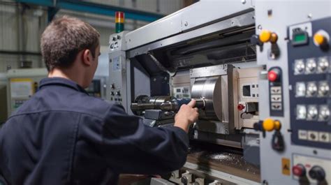 Cnc Machine Operators Programming Precision Cuts Premium Ai Generated