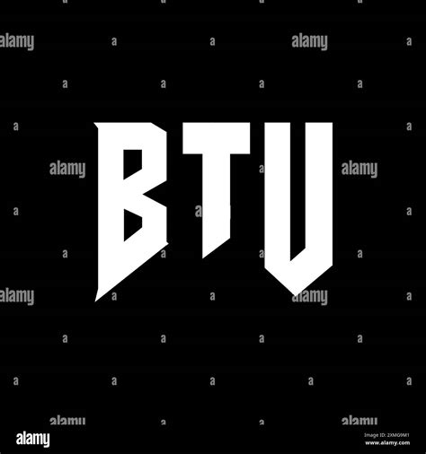 Btu Letter Logo Design For Technology Company Btu Logo Design Black