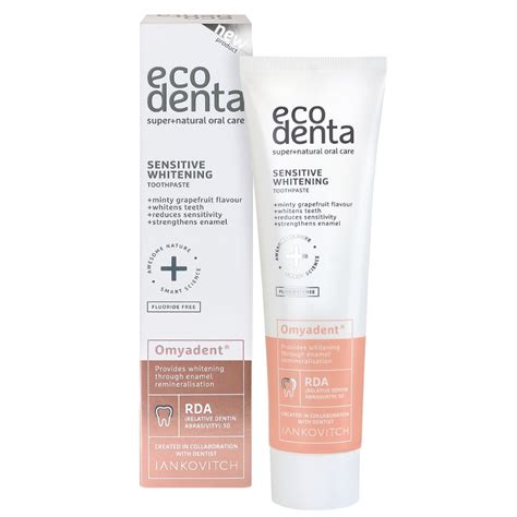 ECODENTA Sensitive Whitening Toothpaste With Omyadent