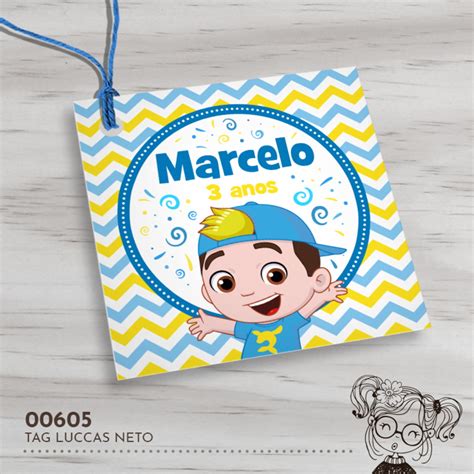 Tag Quadrada Luccas Neto 00605 Elo7 Produtos Especiais