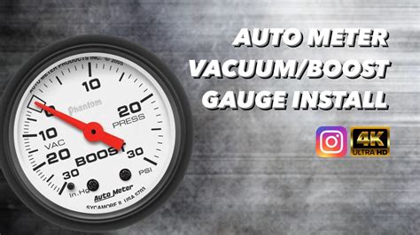 Auto Meter Vacuum Boost Gauge Install K YouTube