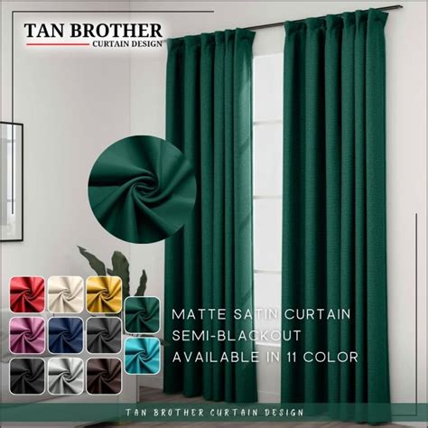 Matte Satin Semi Blackout Plain Jenis Hook Cangkuk Anggrek Semi