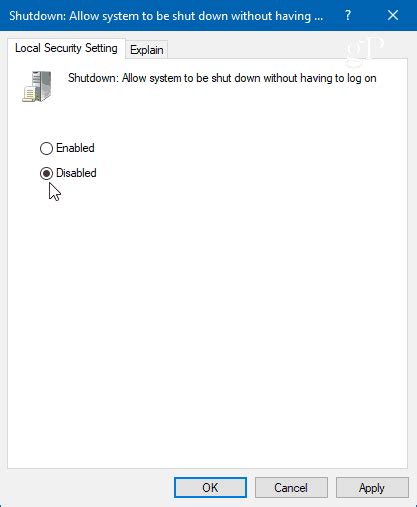 How To Add Or Remove A Power Button To Windows Login Screen