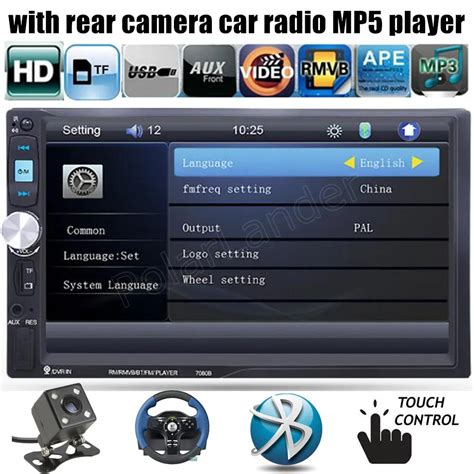 Car Radio Usb Tf Fm Bluetooth Stereo Auxdvr Input Touch Screen Dvr