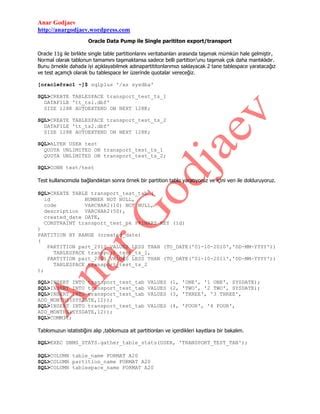 Datapump Ile Single Parititon Export Pdf