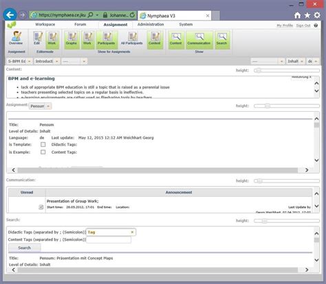 Assignment Editor With Multiple View Areas Adapted From Weichhart