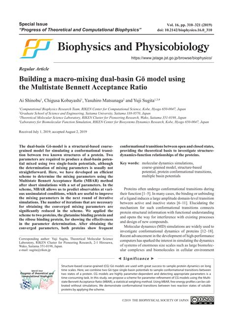 PDF Building a macro mixing dualbasin Gō model using the Multistate Bennett Acceptance Ratio