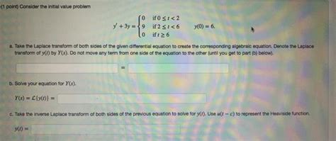 solved 1 point consider the initial value problem ifo si