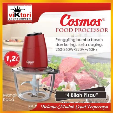 Cosmos Fp 313 Food Processor Cosmos Fp313 Chopper Cosmos 4pisau