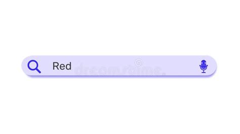Animation Red Color Of The Word Being Typed Into A Blank Search Query