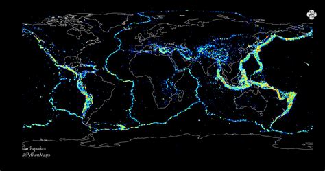 Python Maps On Twitter This Map Shows All Of The Earthquakes With A
