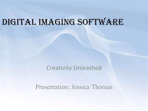 Digital Imaging Software Ppt