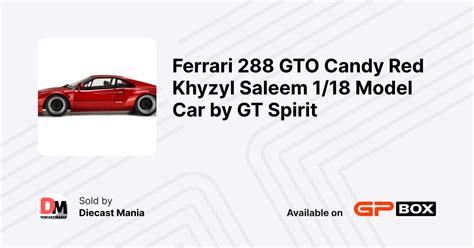 Ferrari 288 Gto Candy Red Khyzyl Saleem 1 18 Model Car By Gt Spirit