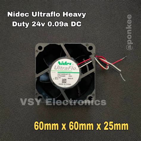Original Nidec Ultraflo Heavy Duty 24v 009a Dc Fan Blower Cooler 60mm