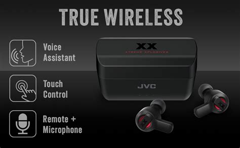 JVC HA XC T XX True Wireless Earbuds Hours Playtime Water Dust And Shock Proof Black