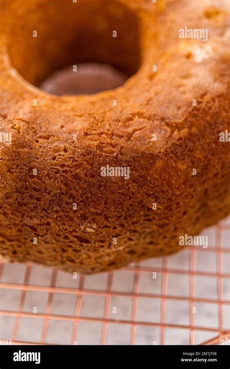 Simple Vanilla Bundt Cake From Box Cake Stock Photo Alamy