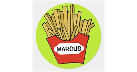French Fries Custom Sticker Zazzle