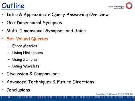 Approximate Query Processing Taming The Terabytes A Tutorial Ppt Download